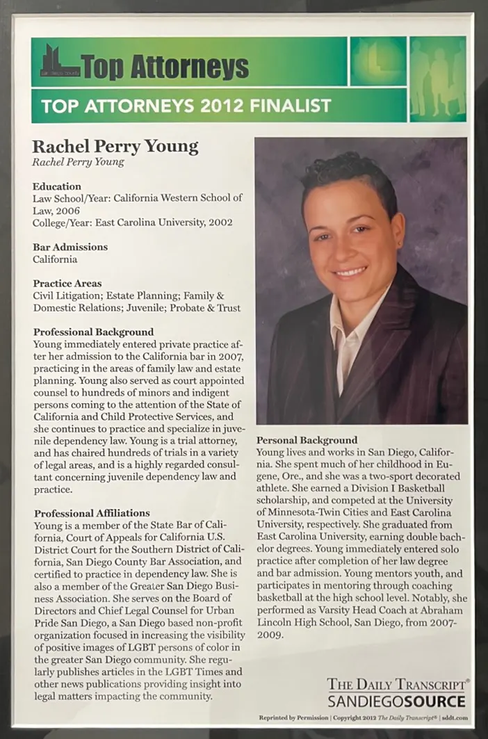 Honors & Awards | Law Office of Rachel P. Young