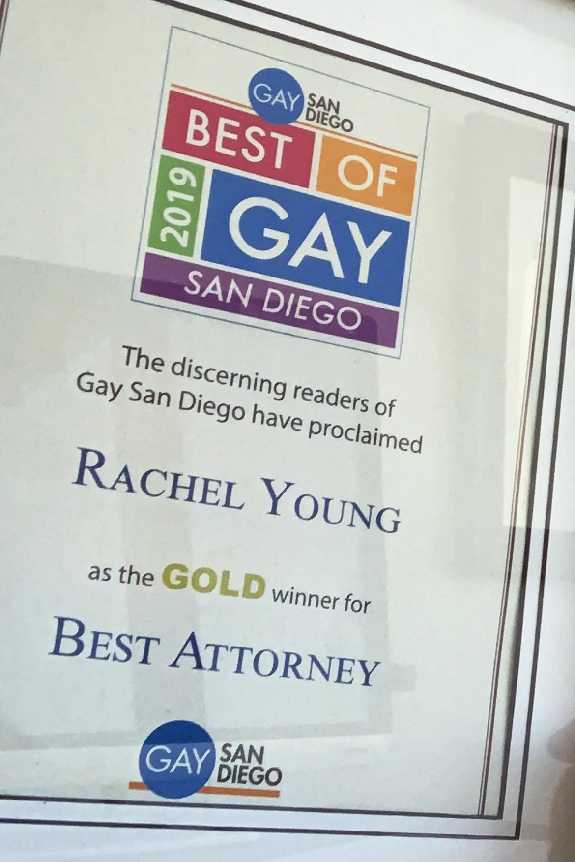 Honors & Awards | Law Office of Rachel P. Young